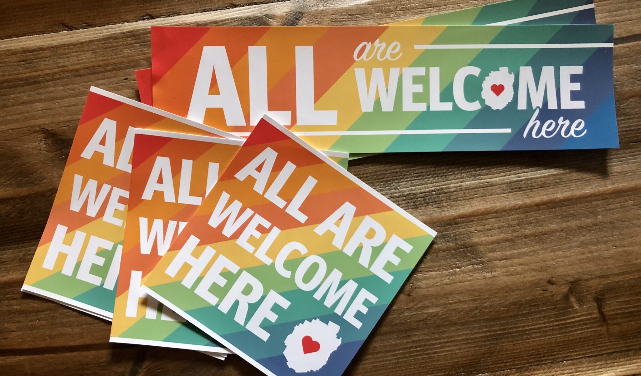 Regional Office of Sustainable Tourism | All are welcome window signs